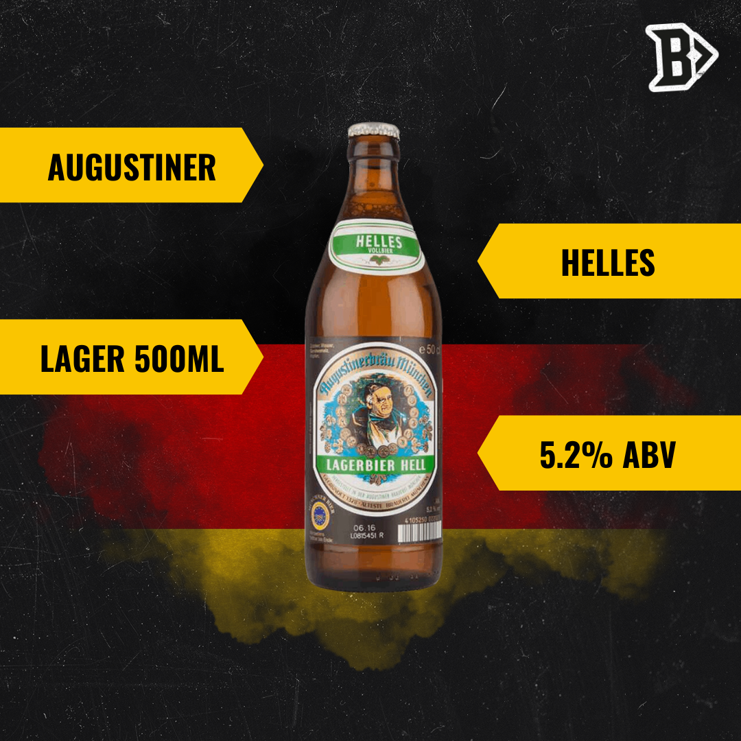 Augustiner Helles German Lager 500ml Bottles - 5.2% ABV (12 Multipack ...