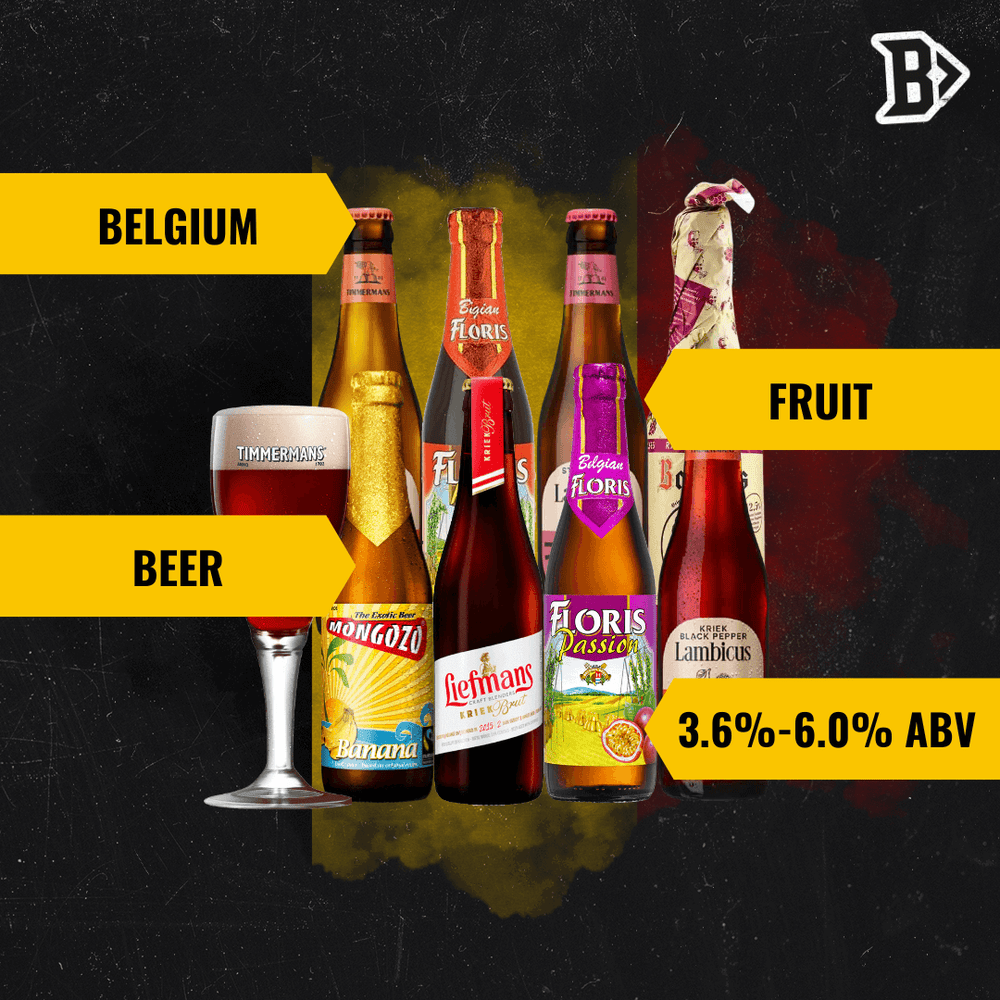 Buy Belgian Fruit Beer Mixed Case with Timmermans Glass Online UK – 8 ...