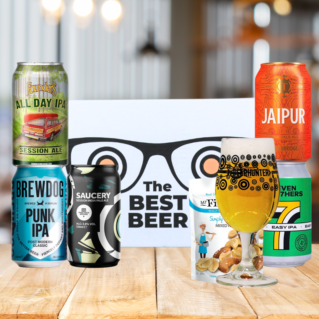 Best of IPA Craft Beer 5 Can Gift Pack with Glass - BEERHUNTER