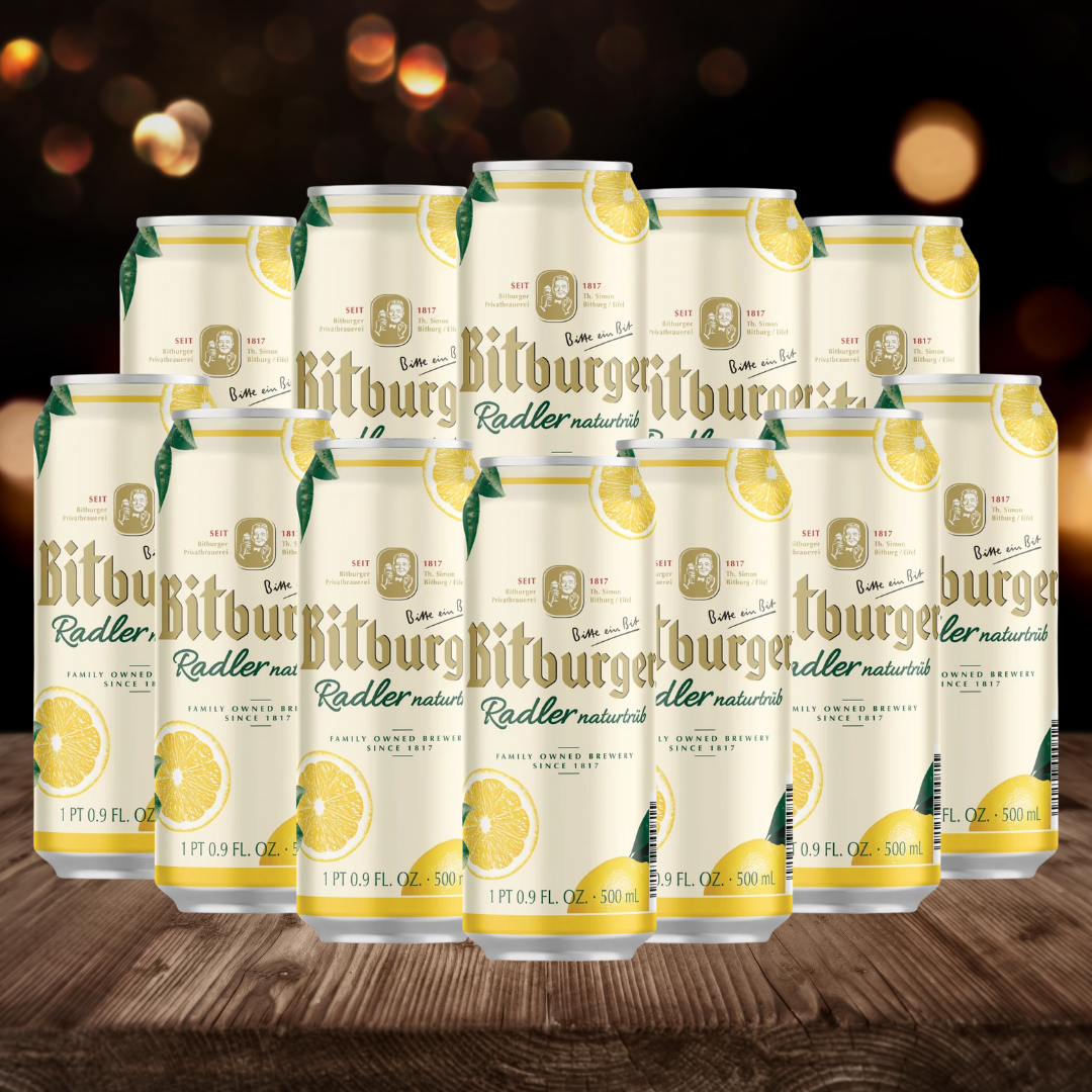 Bitburger Low Alcohol German Radler 500ml Cans (multipack) - 2.5% ABV ...