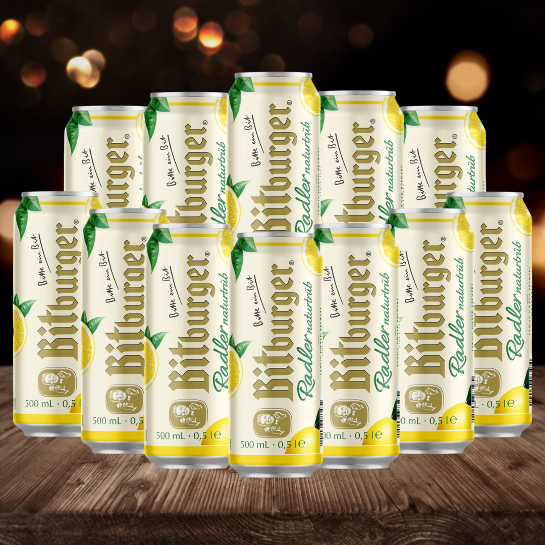 Bitburger Low Alcohol German Radler 500ml Cans (multipack) - 1.9% ABV ...