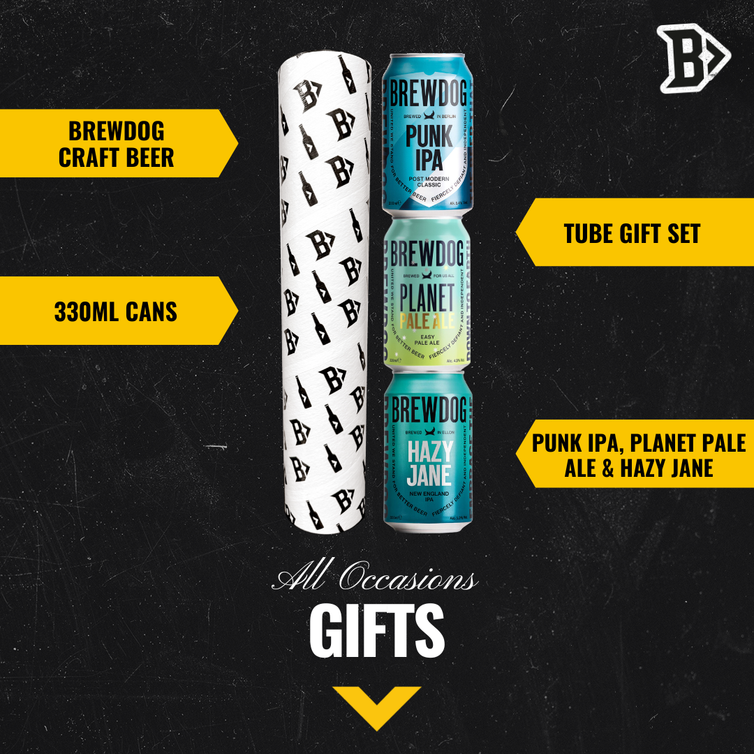 Brewdog Craft Beer Tube Gift Set (3 Pack) - Punk IPA, Planet Pale Ale ...
