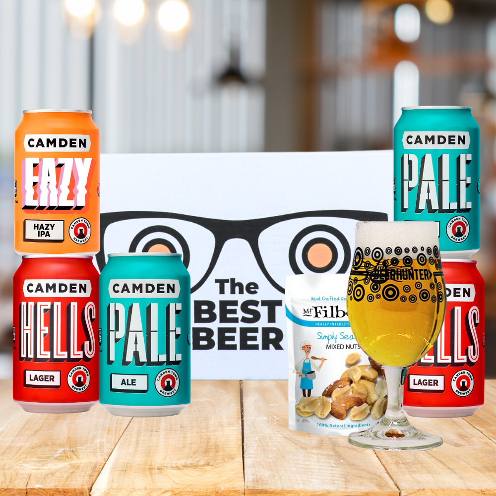 Camden British Craft Beer Gift Set Box with Glass - IPA, Pale Ale, Lag ...