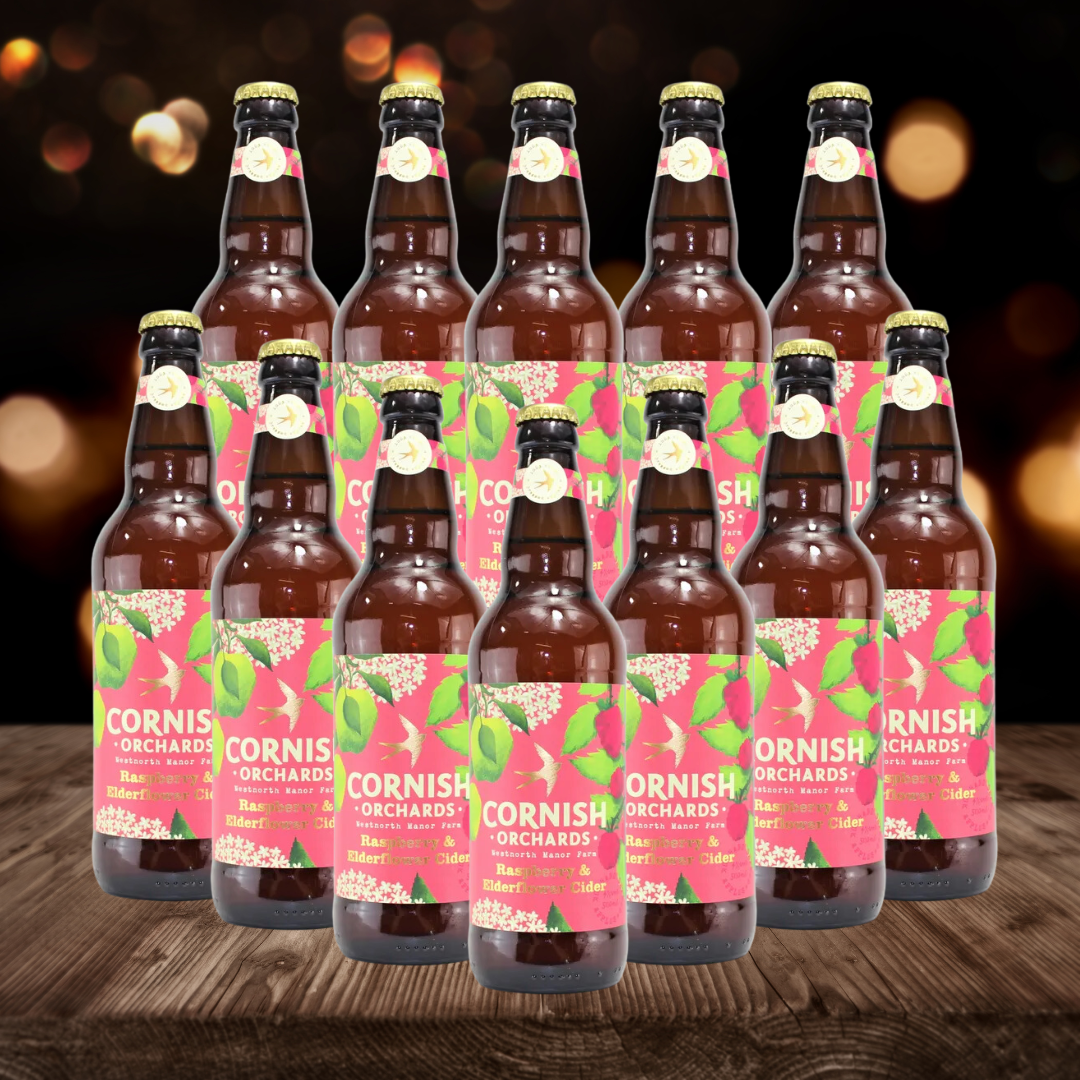Cornish Orchards Raspberry British Cider 500ml Bottles - 4.0% ABV (12 - BEERHUNTER