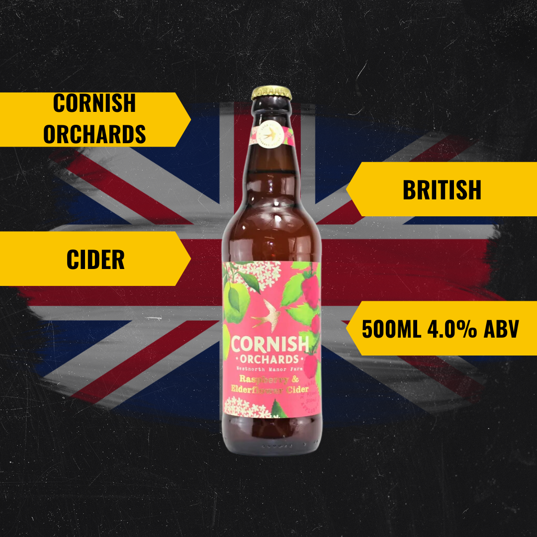 Cornish Orchards Raspberry British Cider 500ml Bottles - 4.0% ABV (12 - BEERHUNTER