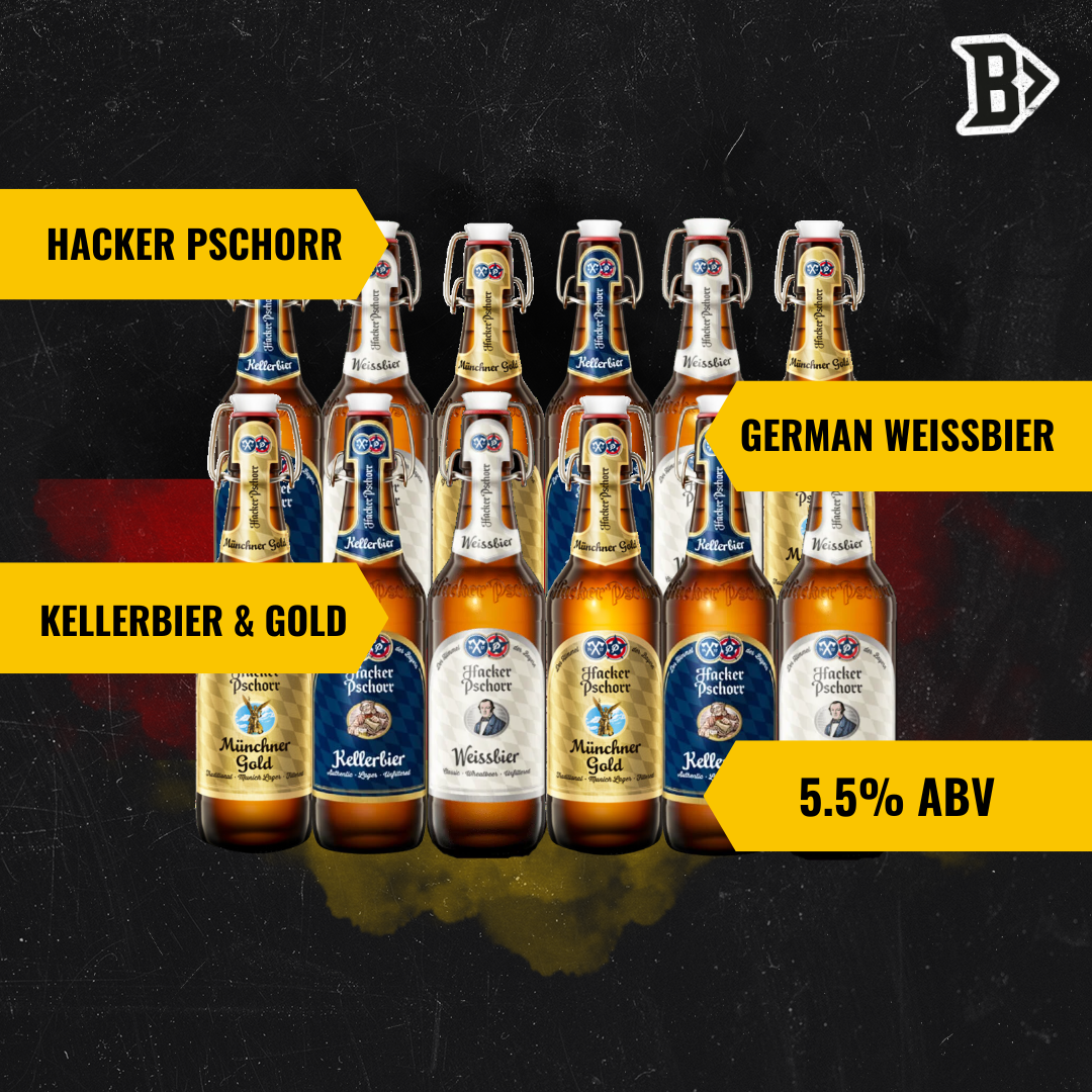 Buy Hacker Pschorr Mixed German Beer Case Online – 12x500ml Bottles ...