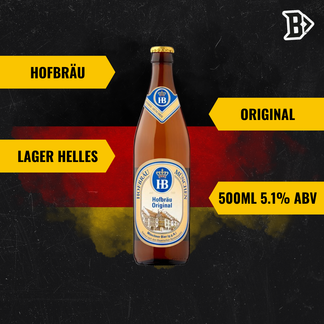 Buy Hofbräu Original German Lager 500ml Bottles Online UK - BEERHUNTER