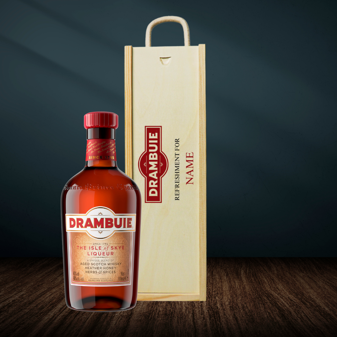 Personalised Drambuie Scotch Whiskey Liqueur Gift Set - 70cl (40% ABV ...