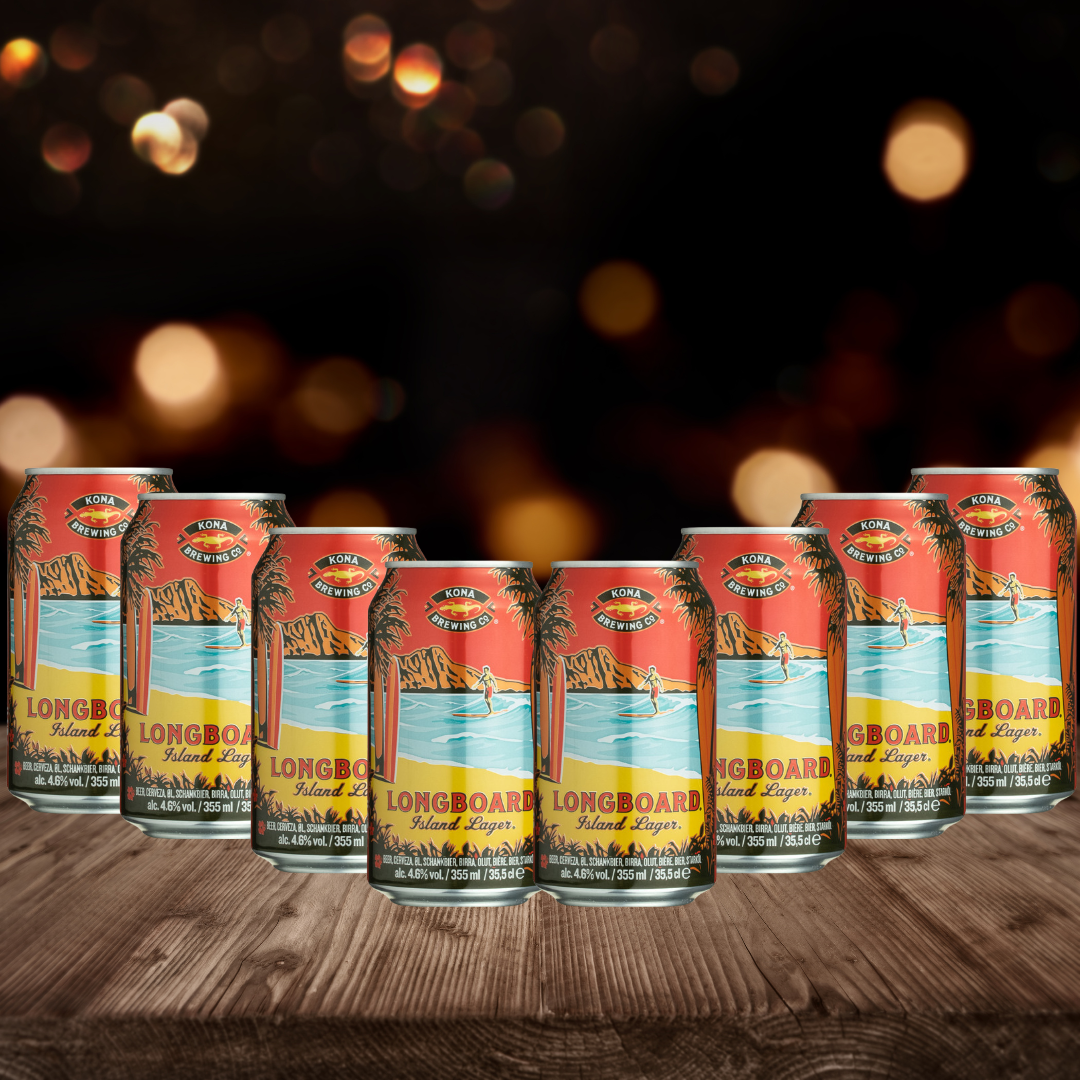 Kona Brewing Co Longboard Island lager 355ml Can - 4.6% ABV (Multipack ...