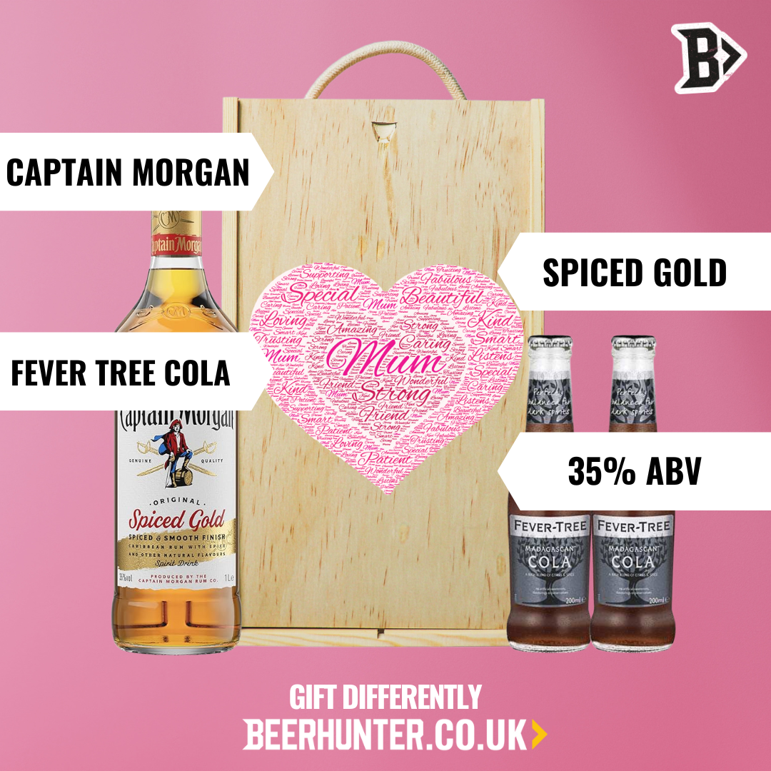 Mum Captain Morgan Spiced Rum Gift Set with Fever Tree Cola (70cl ...