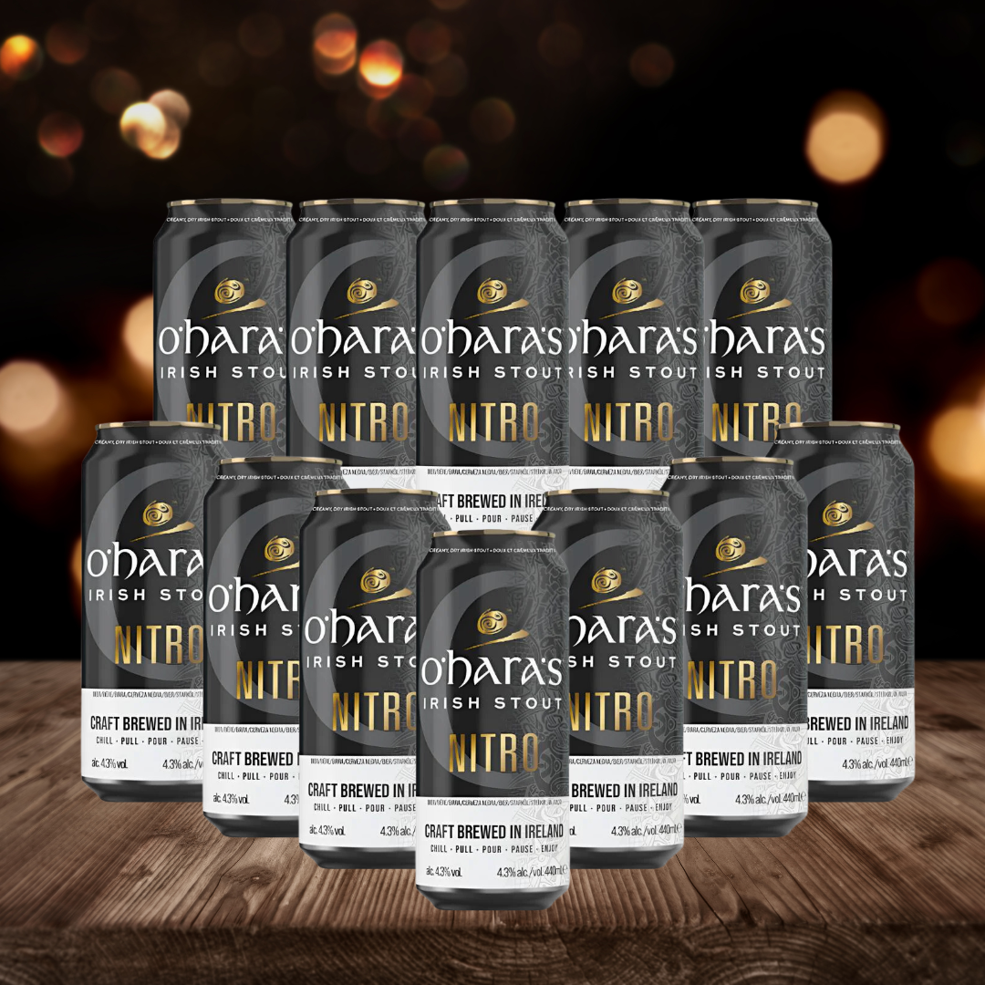 Buy O’Hara’s Nitro Irish Stout 12 x 440ml Cans – 4.3% ABV | Smooth ...