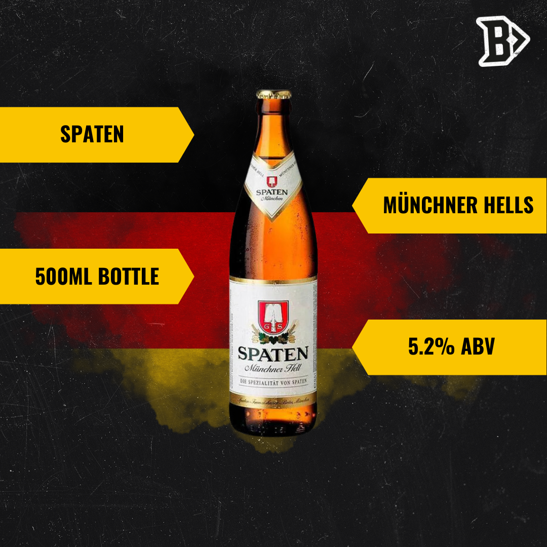 Buy Spaten Münchner Hell Beer 500ml Bottles Online UK – 5.2% ABV (12 ...