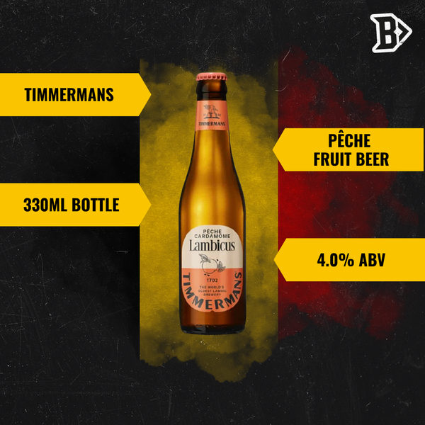 Timmermans Lambicus Pêche Cardamome Belgian Fruit Beer 330ml Bottles w ...