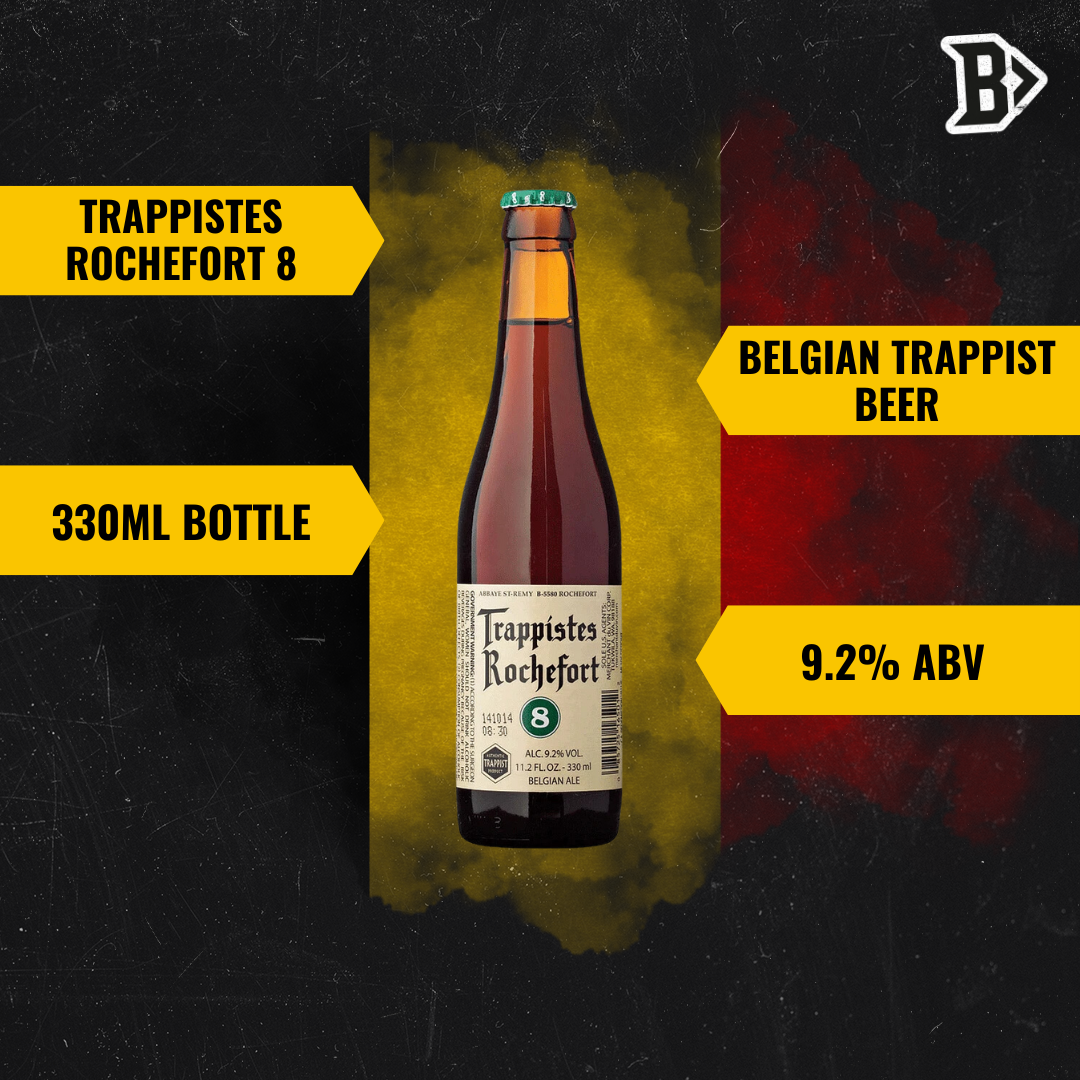 Trappistes Rochefort 8 Belgian Trappist Beer 330ml Bottles - 9.2% ABV ...